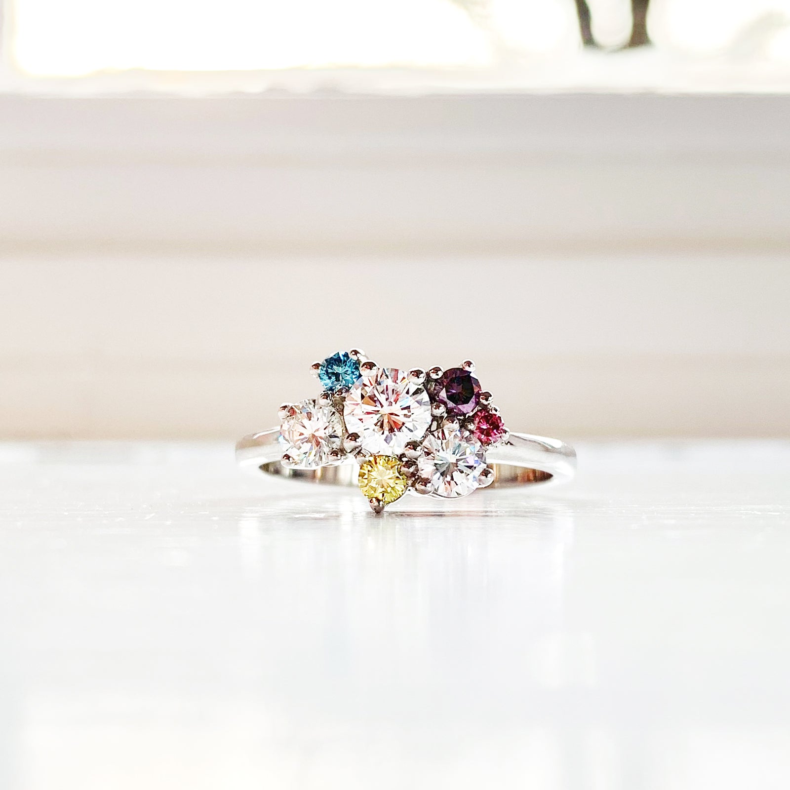 Coloured Diamonds Ring Redesign